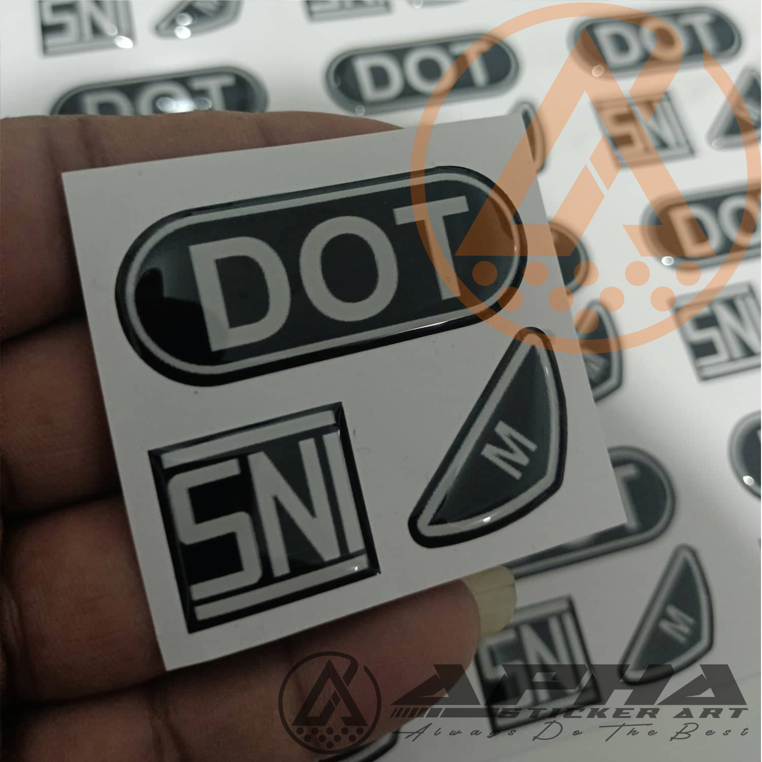 Sticker Helm DOT SNI UKURAN Timbul - M / L / XL, HARGA SUDAH SATU SET ...