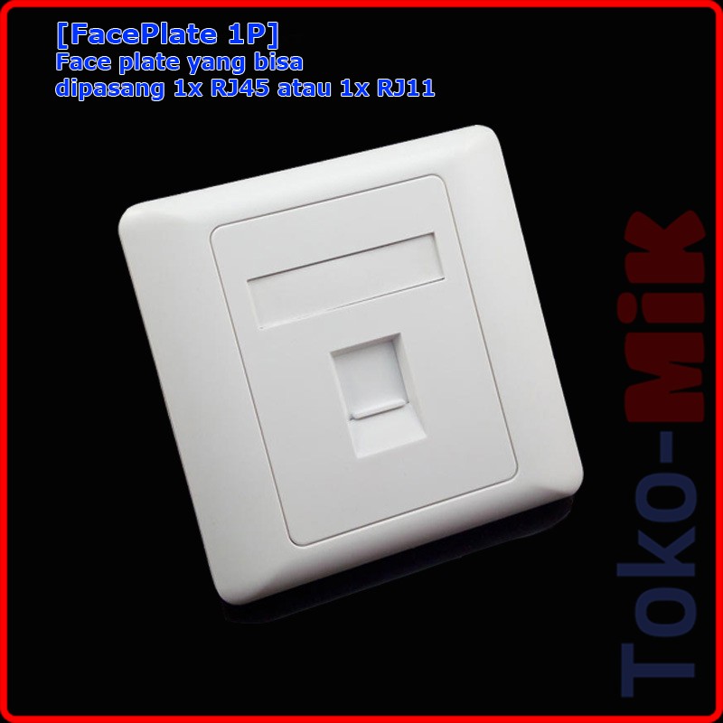 Konektor RJ45 LAN RJ11 Telepon Wall Socket Tembok FacePlate Inbow ...
