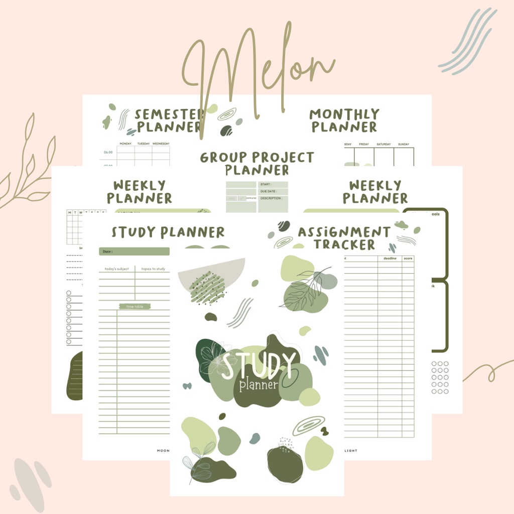 STUDY PLANNER SET || Aesthetic Study Planner || Isi binder planner ...