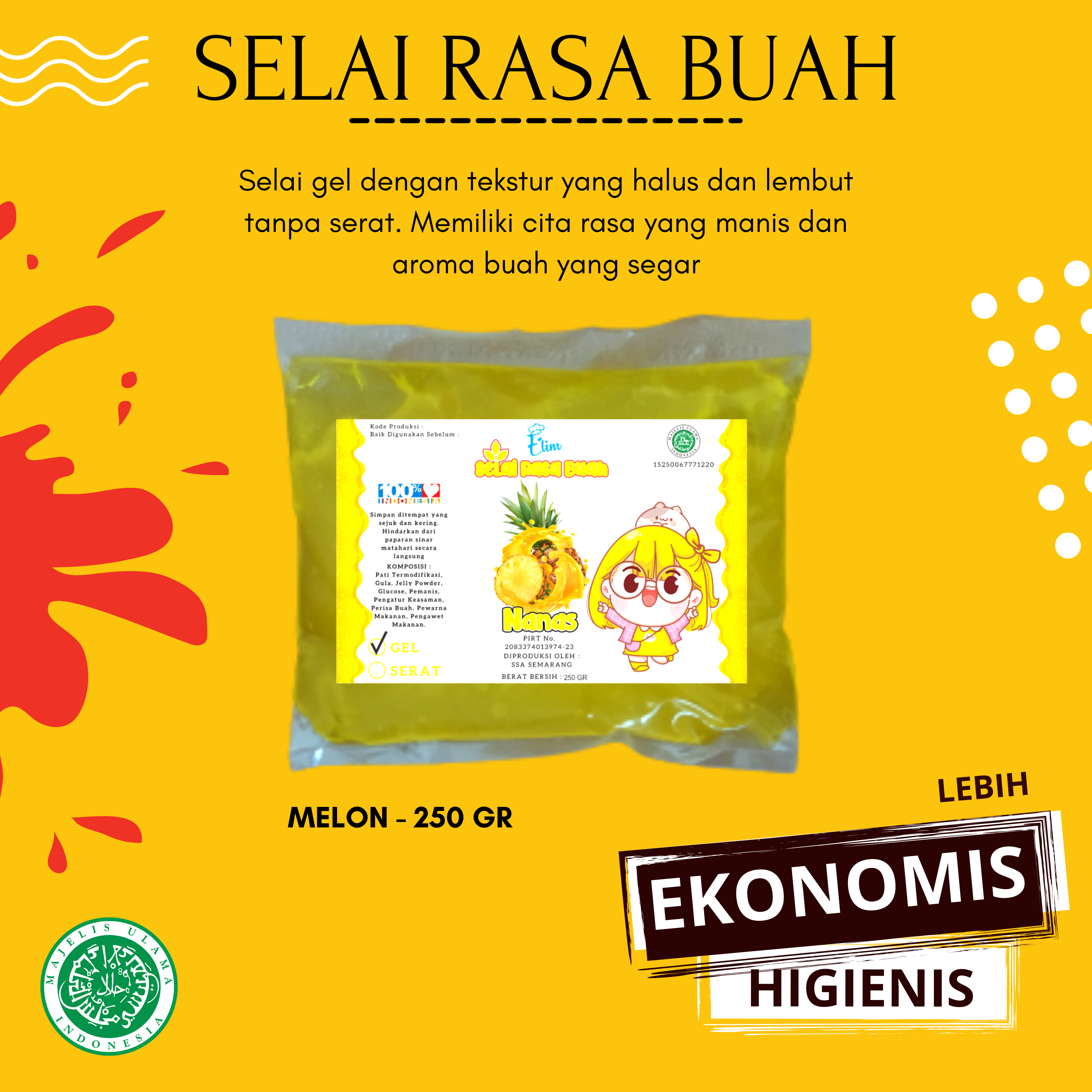 250 GR SELAI RASA BUAH ELIMAS | Lazada Indonesia