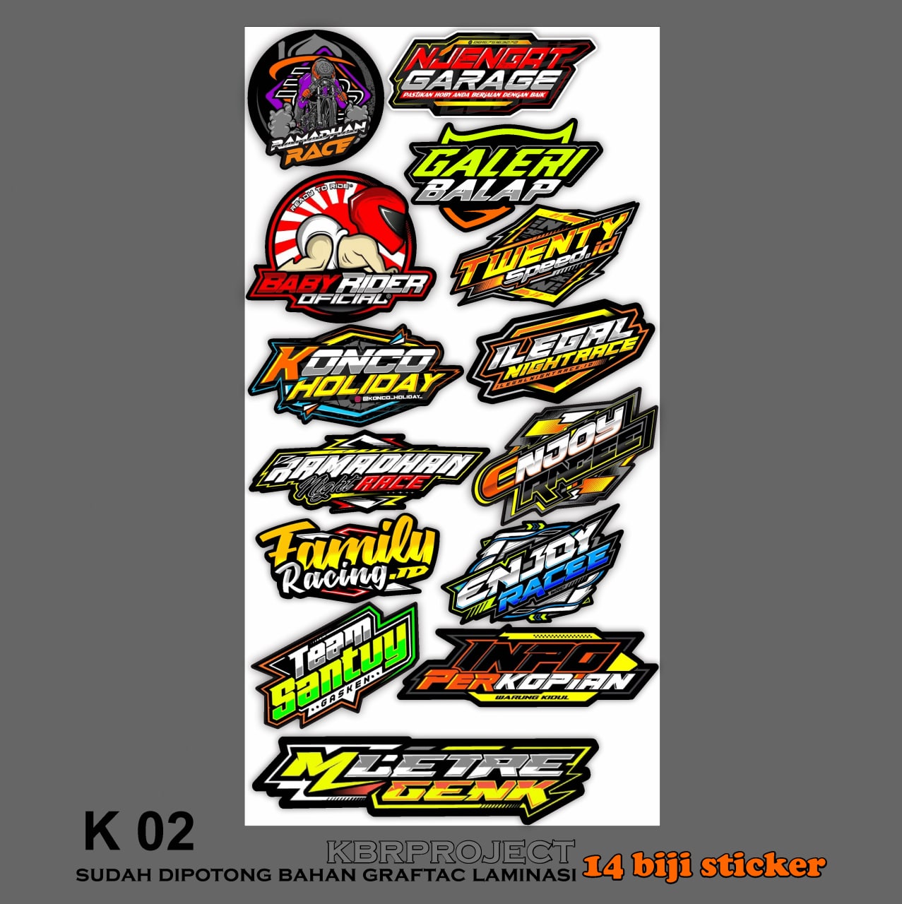 Sticker 2 tak terbaru / sticker two stroke viral sudah potongan bahan ...