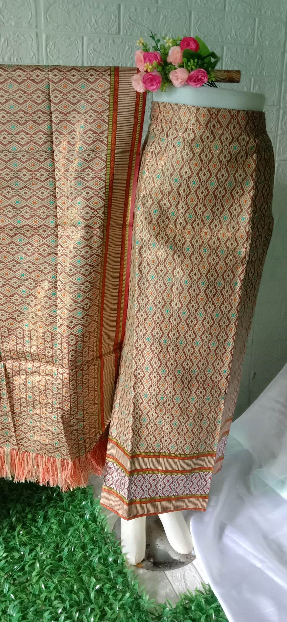 SET ROK SELENDANG SONGKET JADI/SIAP PAKAI SIMPEL PRAKTIS | Lazada Indonesia