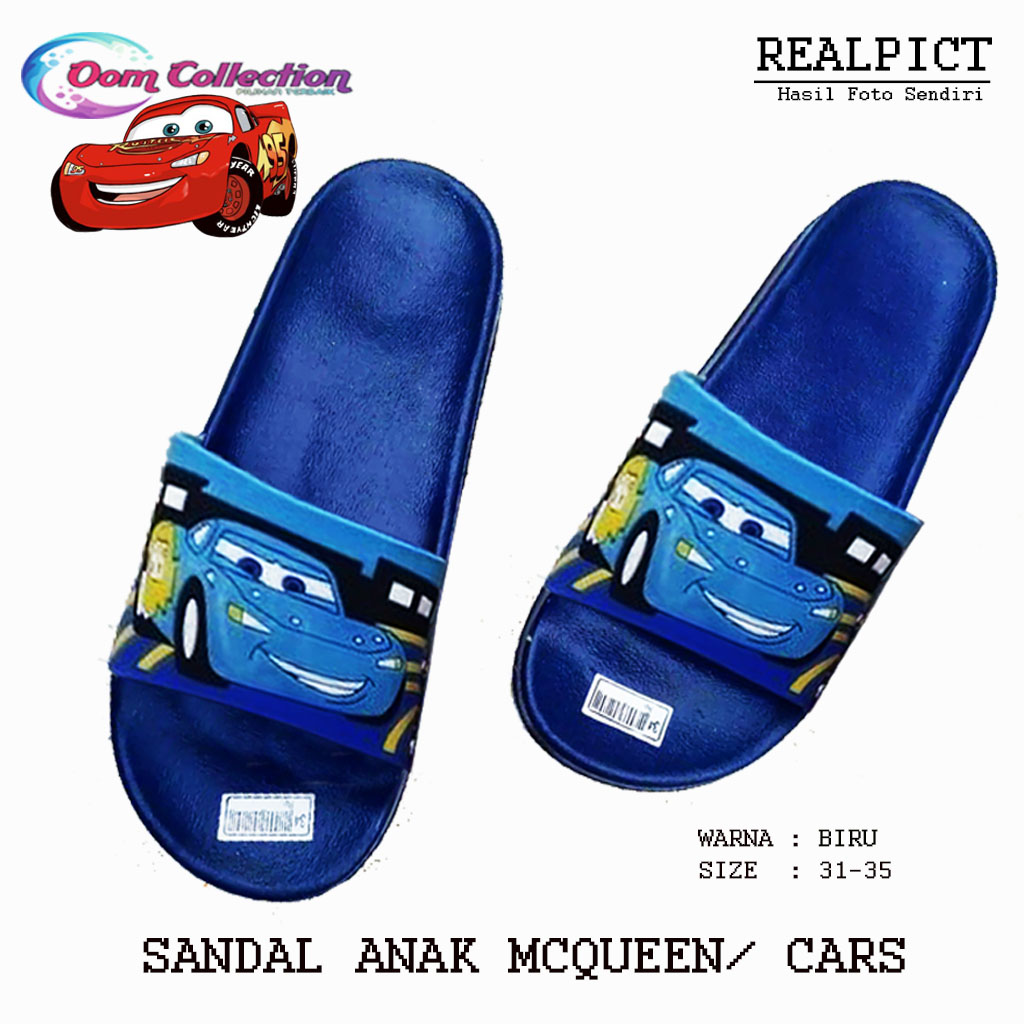 New Sandal Terbaru Anak Karakter CARS/ Sandal anak Karakter Mcqueen ...