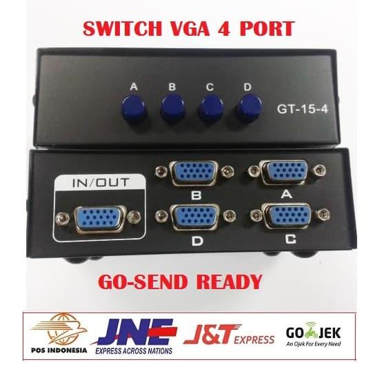 SWITCH VGA 4 PORT SWITCHER VGA - 4 INPUT 1 OUTPUT | Lazada Indonesia