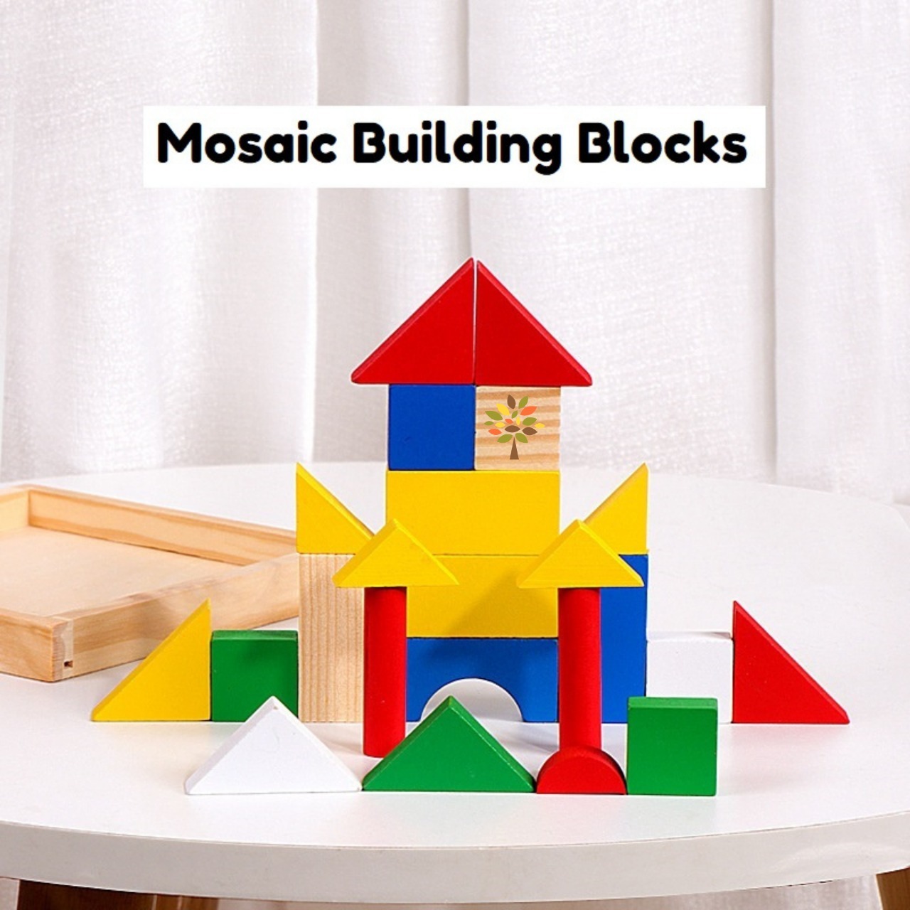 Family Mainan Edukasi Mosaic Building Blocks / Mainan Tumpuk Balok Kayu ...