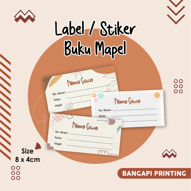 STIKER LABEL NAMA BUKU MAPEL CUSTOM (1 Pak Isi 15pcs) | Lazada Indonesia