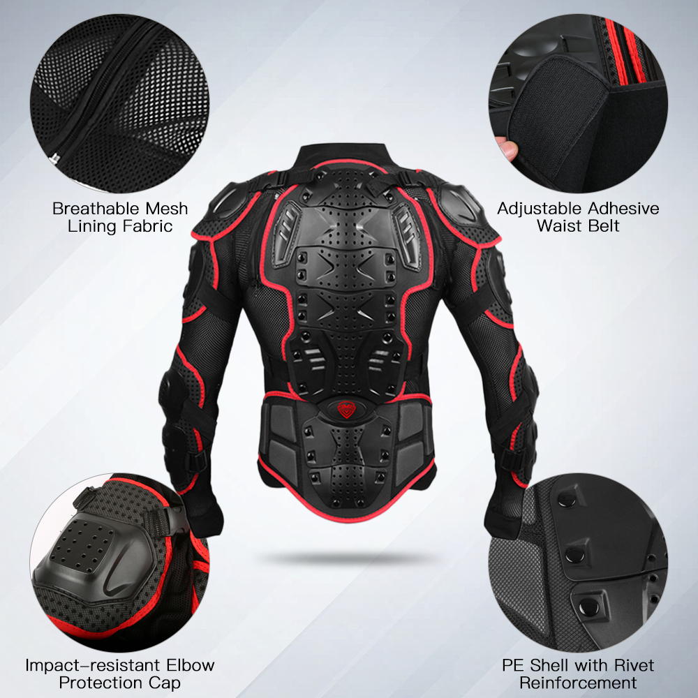 Motorcycle Protective Jacket for Men Sport MTB Racing Arm Chest Spine ...