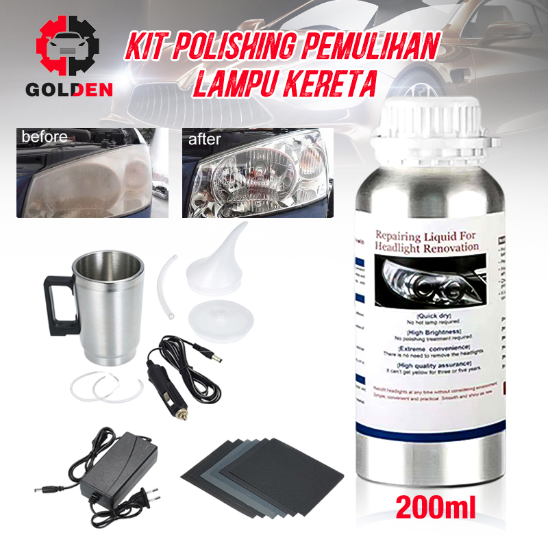 Nano Burn Coating Headlights Restoration Headlamp Pengkilap Kaca Mika ...