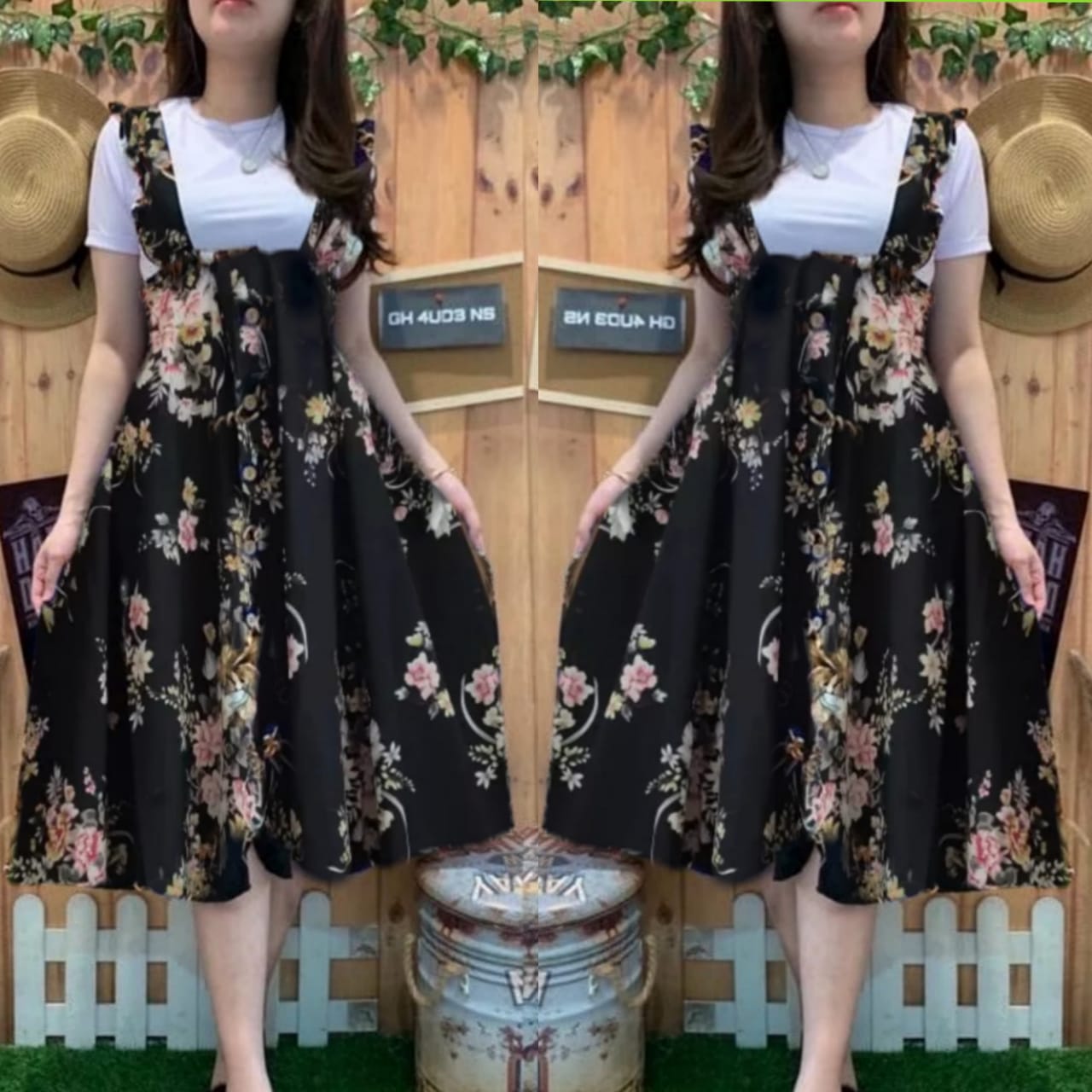 OVERALL ROK MOTIF BUNGA CANTIK KEKINIAN YG VIRAL 2022 | Lazada Indonesia