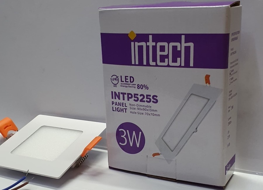 Lampu Downlight LED IN TECH LED Panel 3W Kotak IB - INTP525S INTECH | Lazada Indonesia
