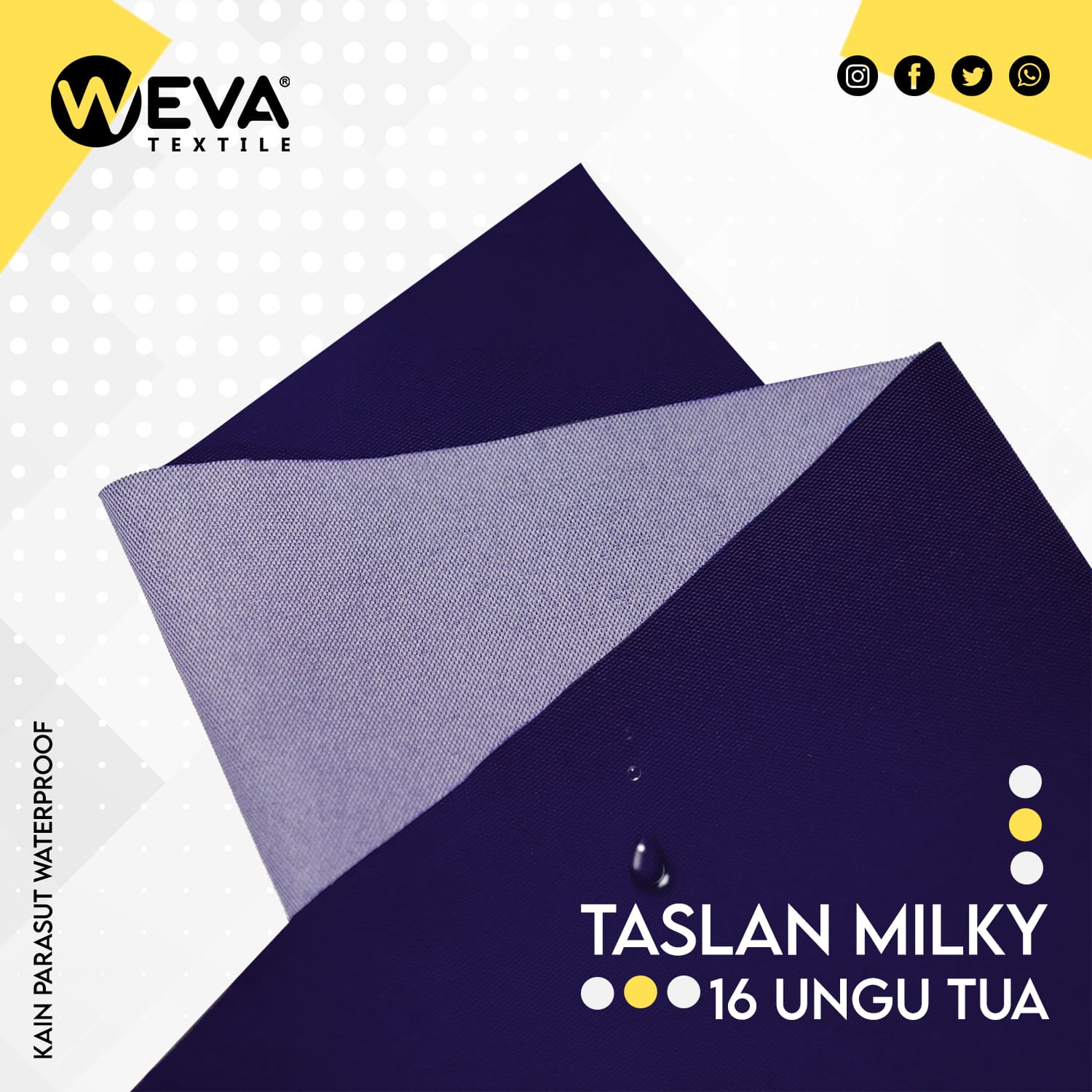 Kain Taslan Milky Bahan Kain Jaket Parasut Weva Textile | Lazada Indonesia