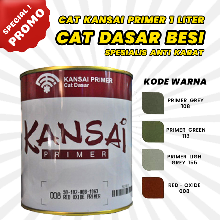 Cat Dasar Primer Kansai Zinc Chromate Cat Besi Logam Tembaga Metal Anti ...