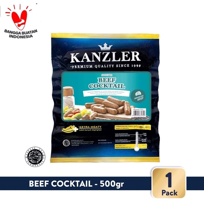 FRANKFURTER COCKTAIL KANZLER 500GR SOSIS KOKTAIL SAPI HALAL | Lazada ...
