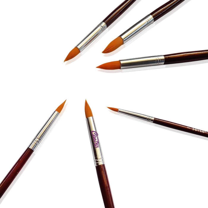 Joyko Brush Round Set / Kuas Lukis Bulat BR-3 Br3 Isi 6 Cat Air Akrilik ...