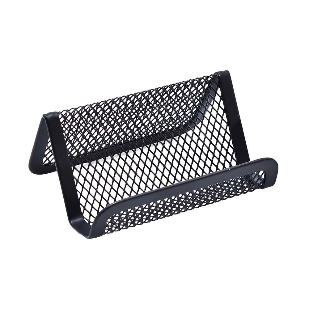 Tempat Tatakan Kartu Nama Memo Kertas Name Card Holder Baja Hitam Besi ...