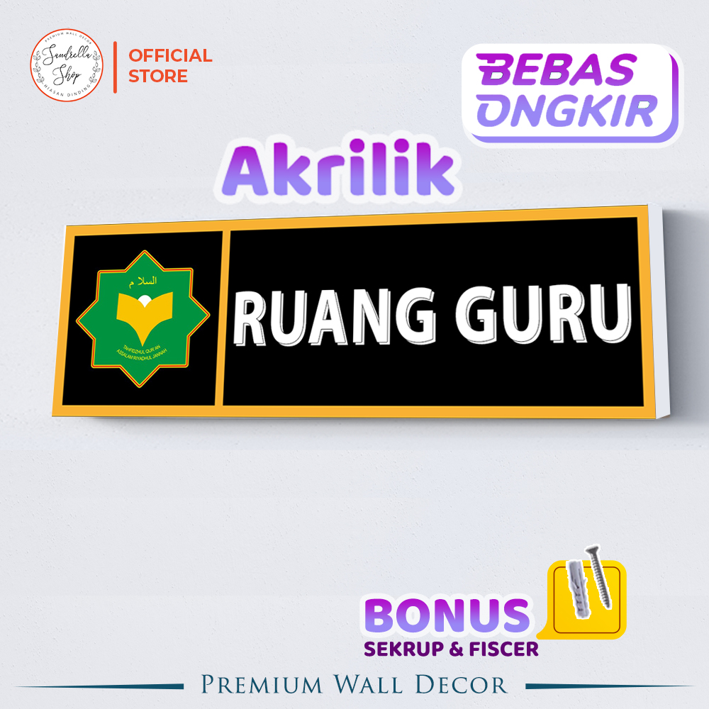 Custom Nama Ruangan Kelas Kantor Akrilik Tanda Pintu Signboard | Lazada ...