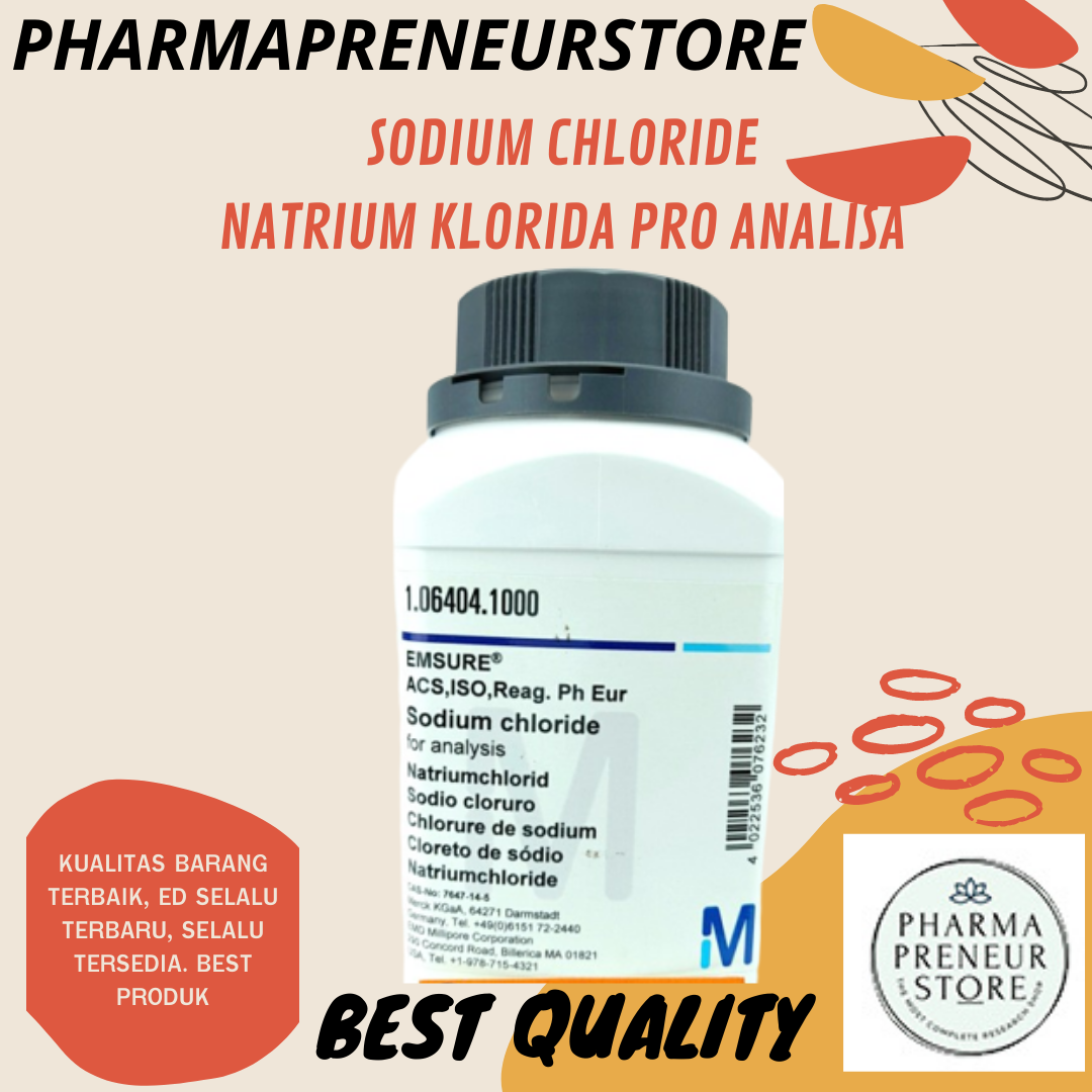 SODIUM CHLORIDE / NATRIUM KLORIDA PRO ANALISA PER GRAM MERCK BEST ...