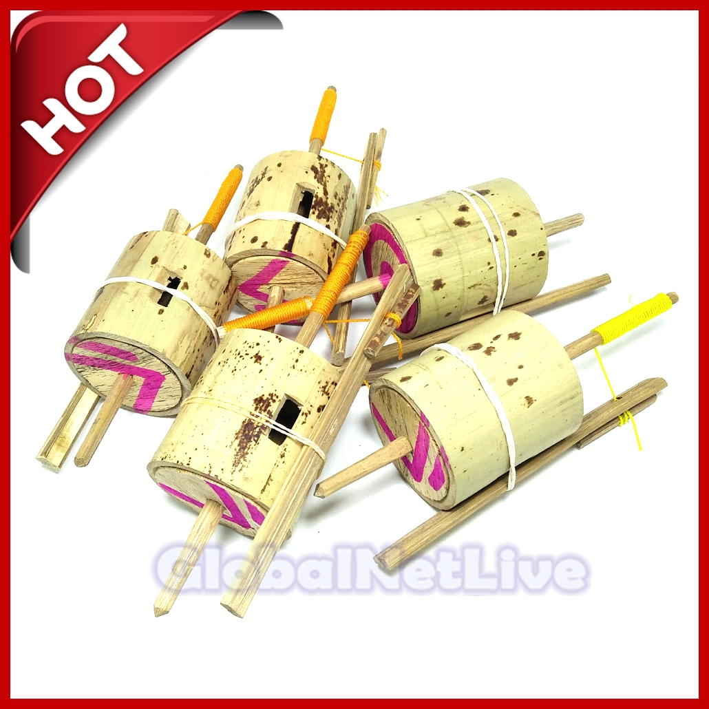 Gasing Bambu Totol Mainan Tradisional Indonesia - Berputar bersuara ...