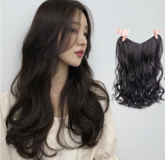Rambut Palsu Wanita Wig Bando Wanita Panjang Lurus Lembut Wig Bando ...