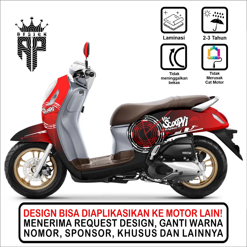 decal sticker scoopy full body FI scopy dekal stiker 2011 2012 2013 ...