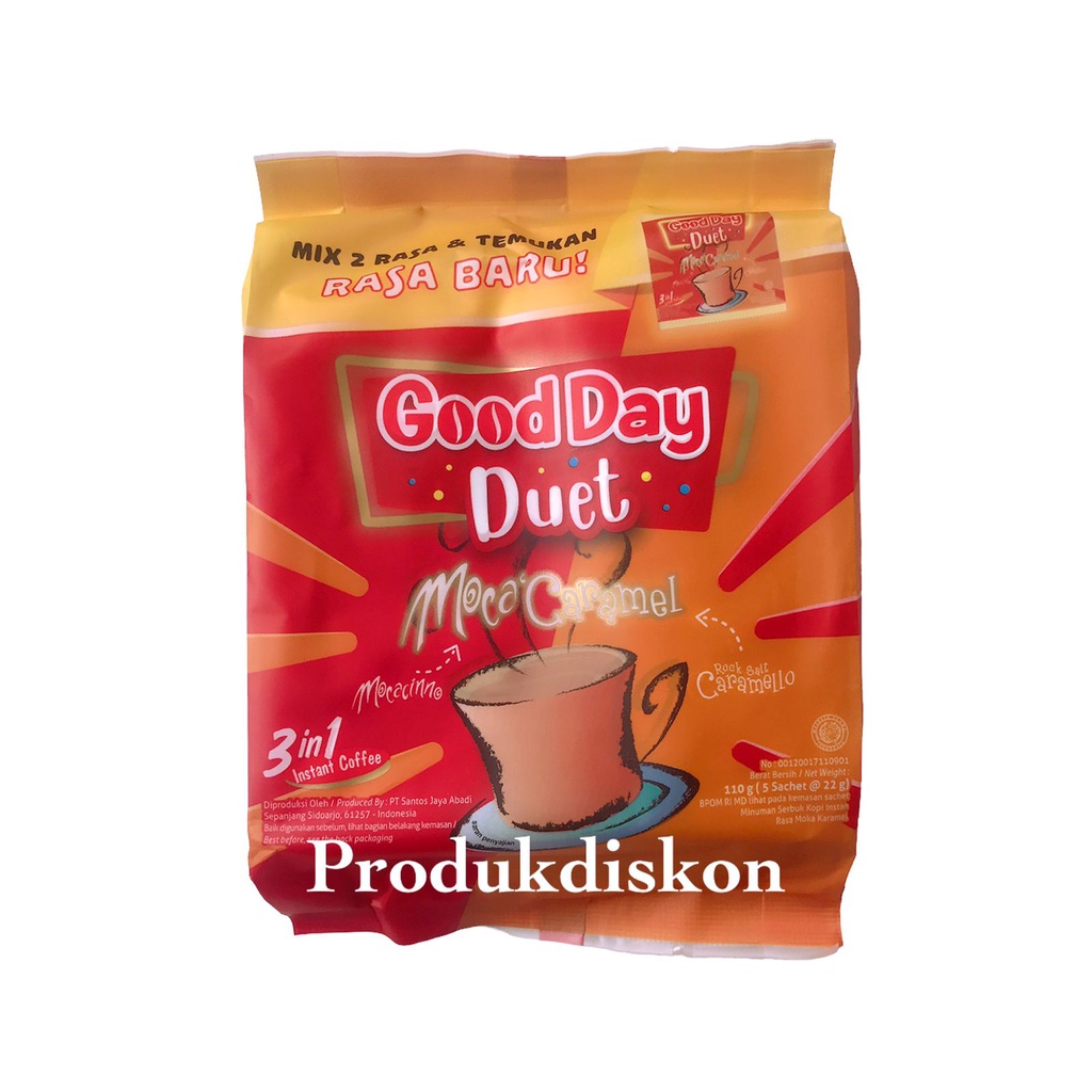 GOOD DAY Duet Instant Coffe 110 gr sachet 5 Sachet - Minuman | Lazada ...