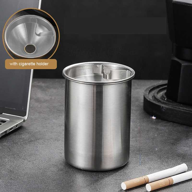 ASBAK ROKOK STAINLESS STEEL UKURAN BESAR KEREN MEWAH KALENG PORTABLE ...
