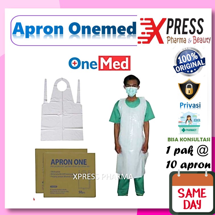 ⚡XPRESS⚡ Apron Onemed Celemek Medis Satuan Plastik One Med PE | Lazada ...