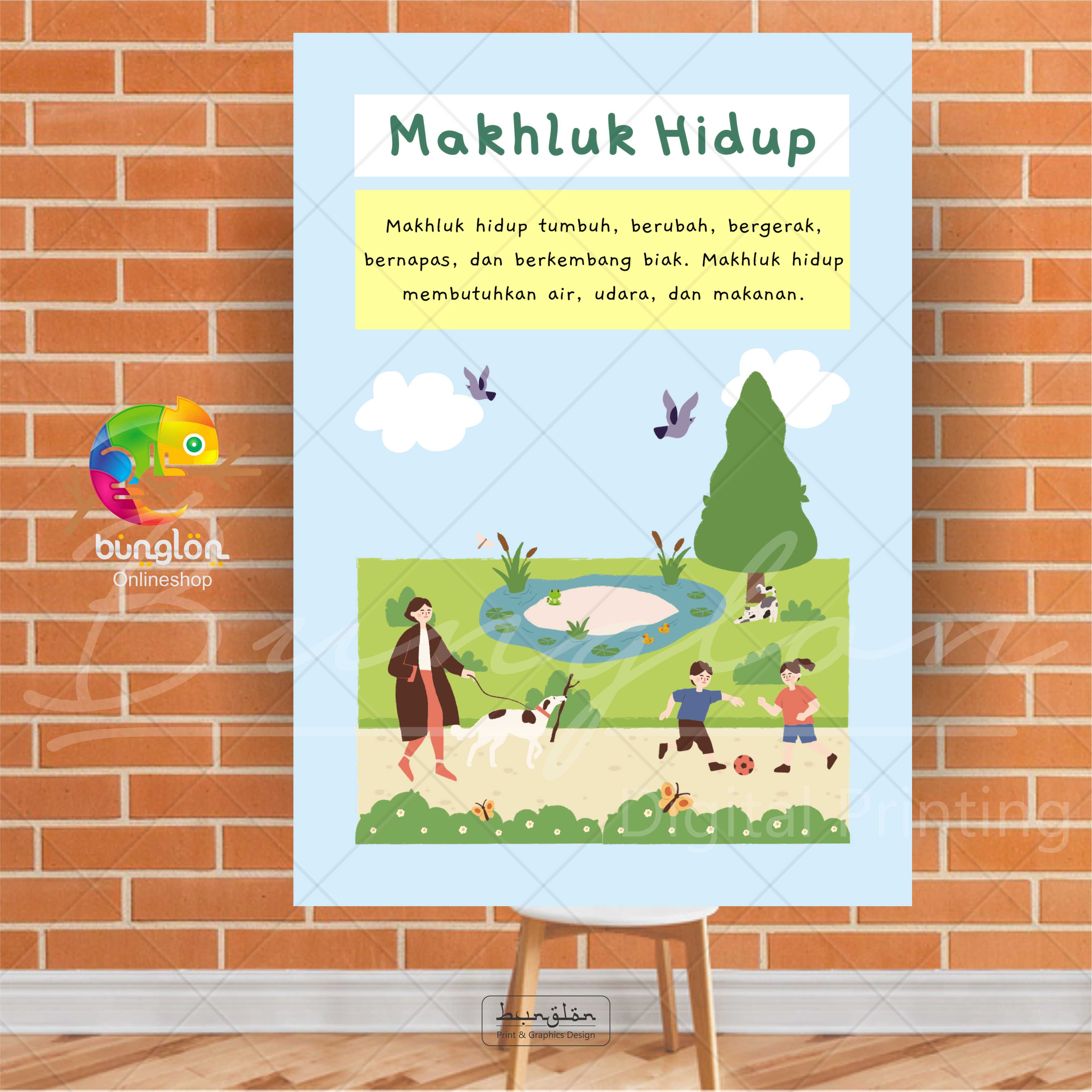 Poster Edukasi Makhluk Hidup | Lazada Indonesia
