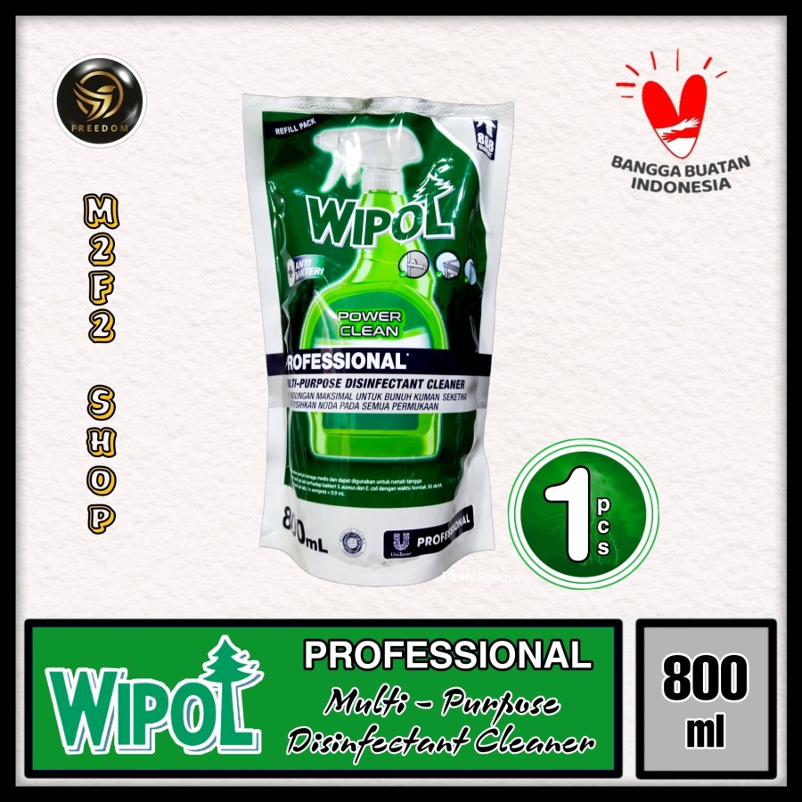 Wipol Professional Multi Purpose Disinfectant Cleaner 800 ml (Kemasan ...