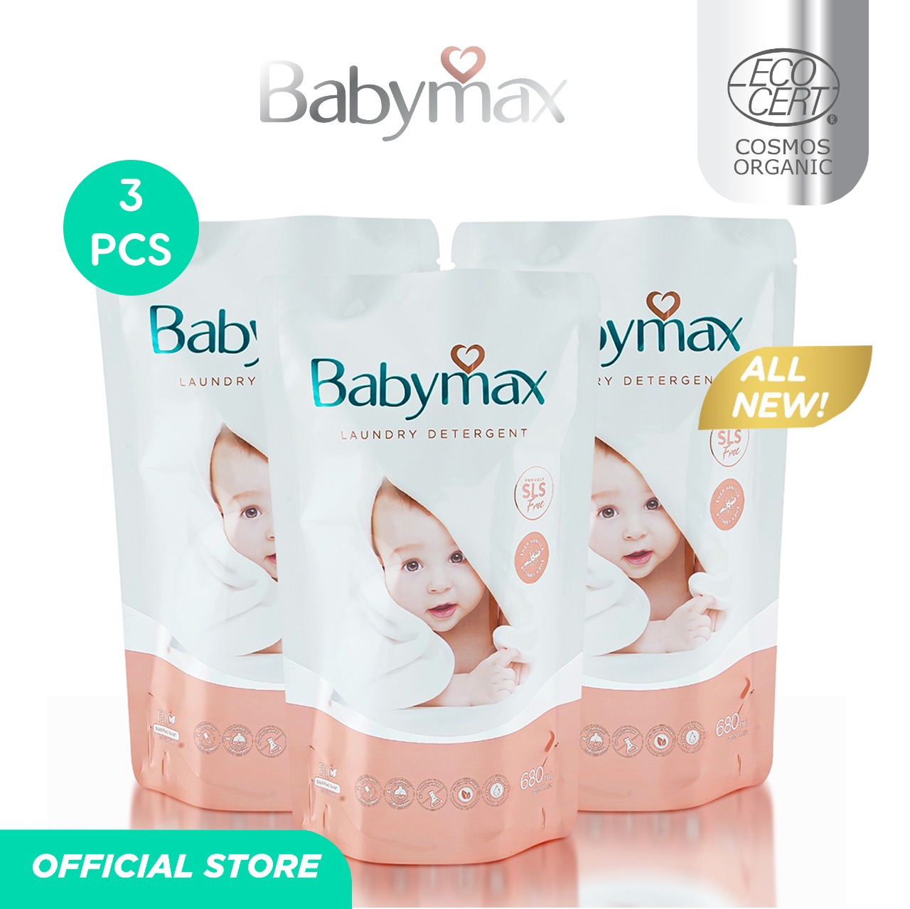 Babymax Premium Baby Safe Detergent 680 mL REFILL (isi 3) | Lazada ...