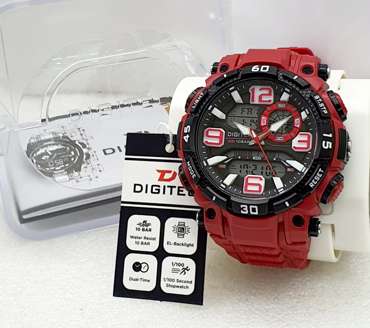 Jam Tangan Pria Digitec 2030 Anti Air Dual Time Digital Analog Stopwatc ...
