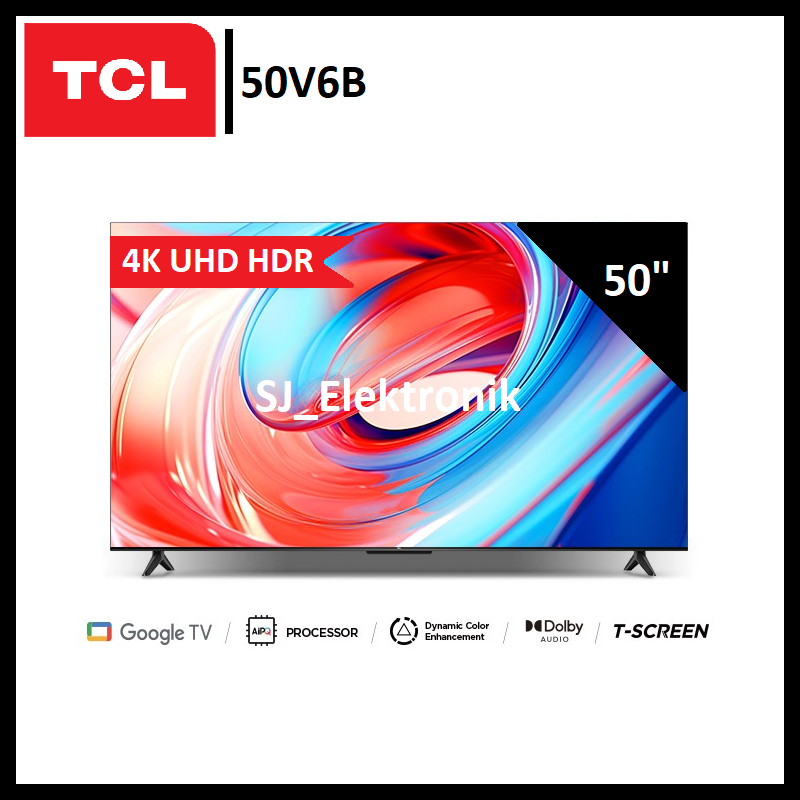 TCL 50V6B 4K UHD HDR Dolby Audio Google TV | LED TV 50 Inch V6B ...