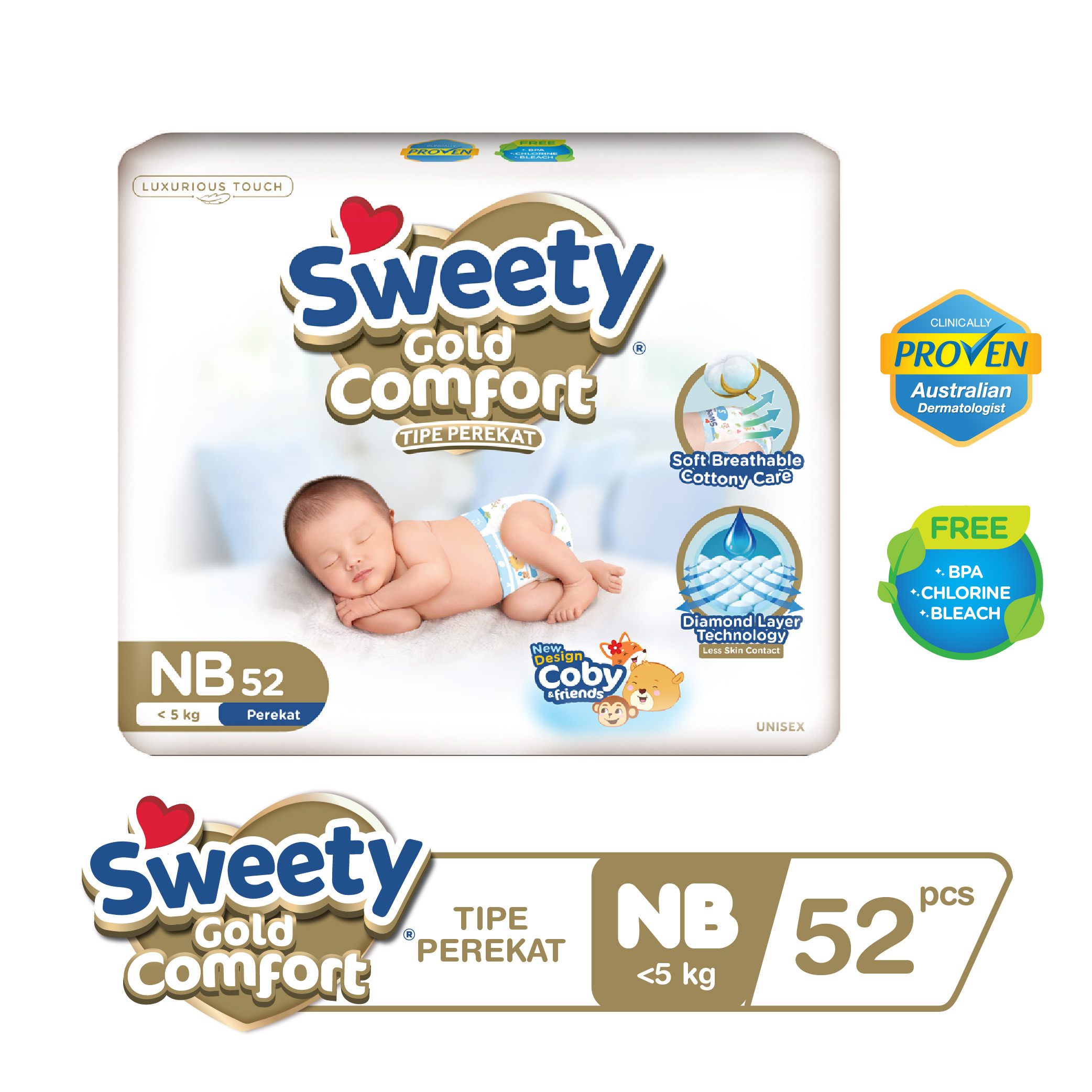 Sweety Popok Gold Comfort - NB 52 | Lazada Indonesia