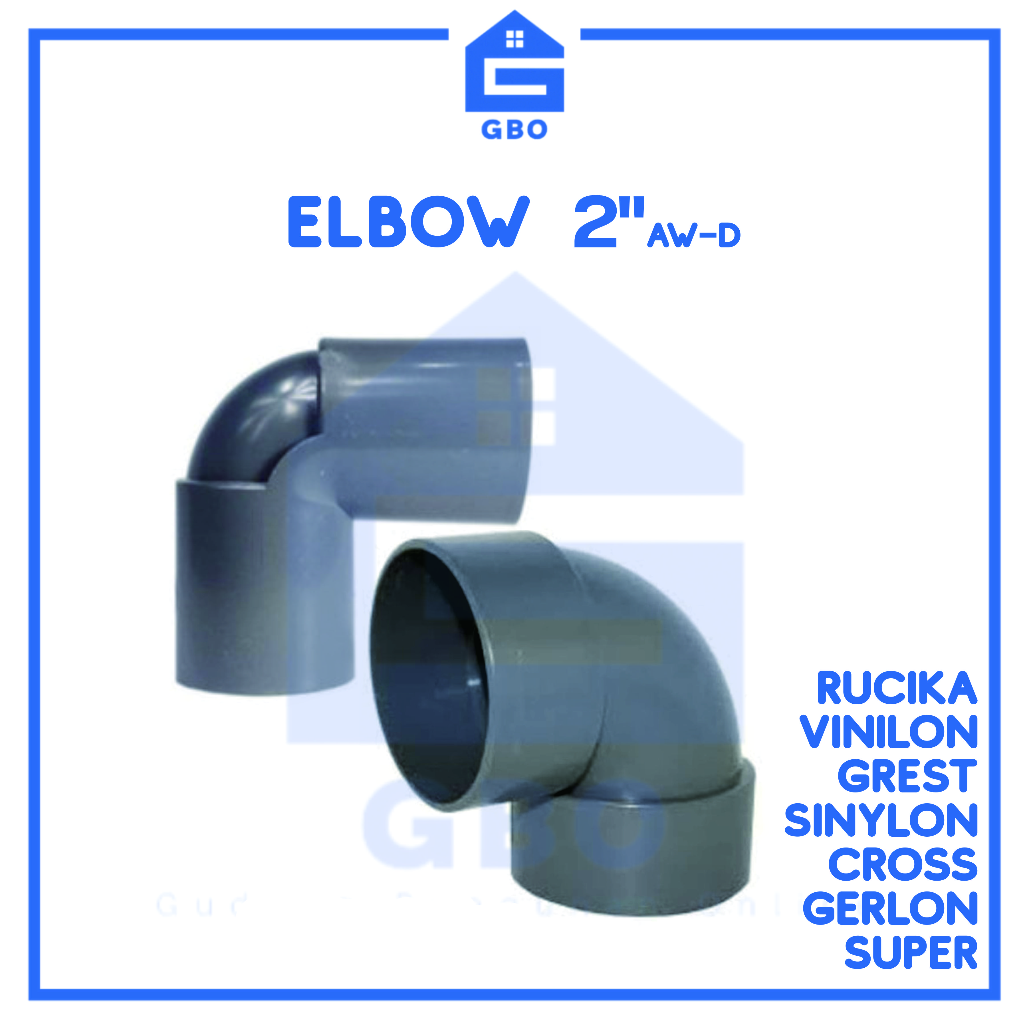 KEN 2" AW D / KNEE 2 INCH / ELBOW 2 IN / BELOKAN PIPA / FITTING PIPA PVC MURAH | MERK SUPER ...