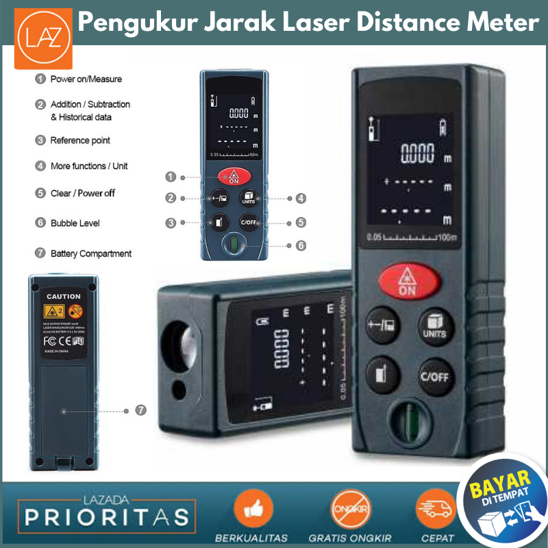 bISA BAYAR DITEMPAT Pengukur Jarak Laser Distance Meter / Meteran ... bISA BAYAR DITEMPAT Pengukur Jarak Laser Distance Meter / Meteran ...