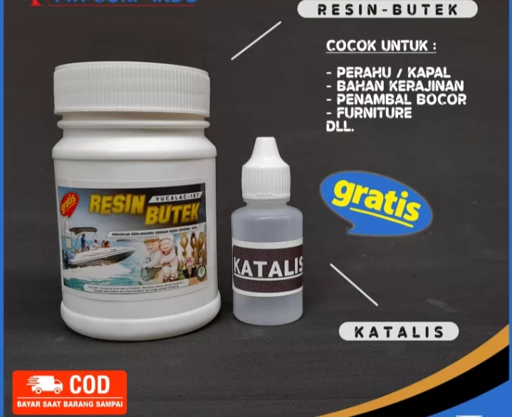 Resin Merah Butek 1 liter + Katalis Original | Lazada Indonesia