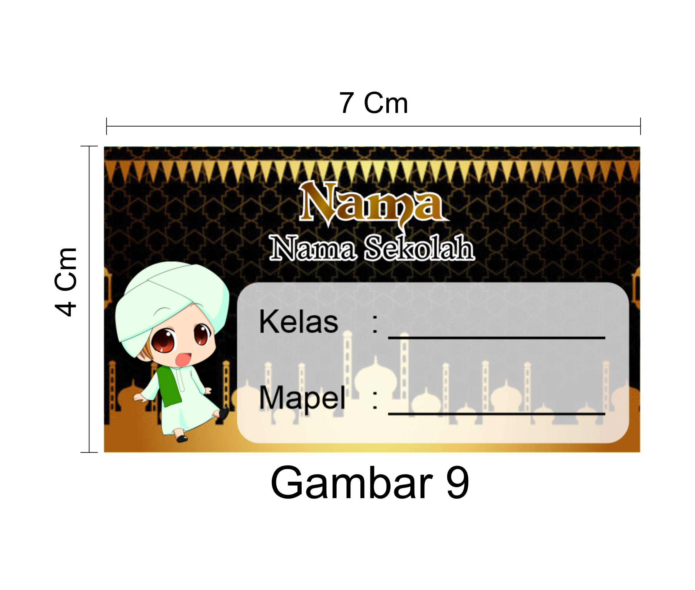 Stiker Label Buku Anak Muslim Custom Stiker Label Untuk Anak Custom isi ...
