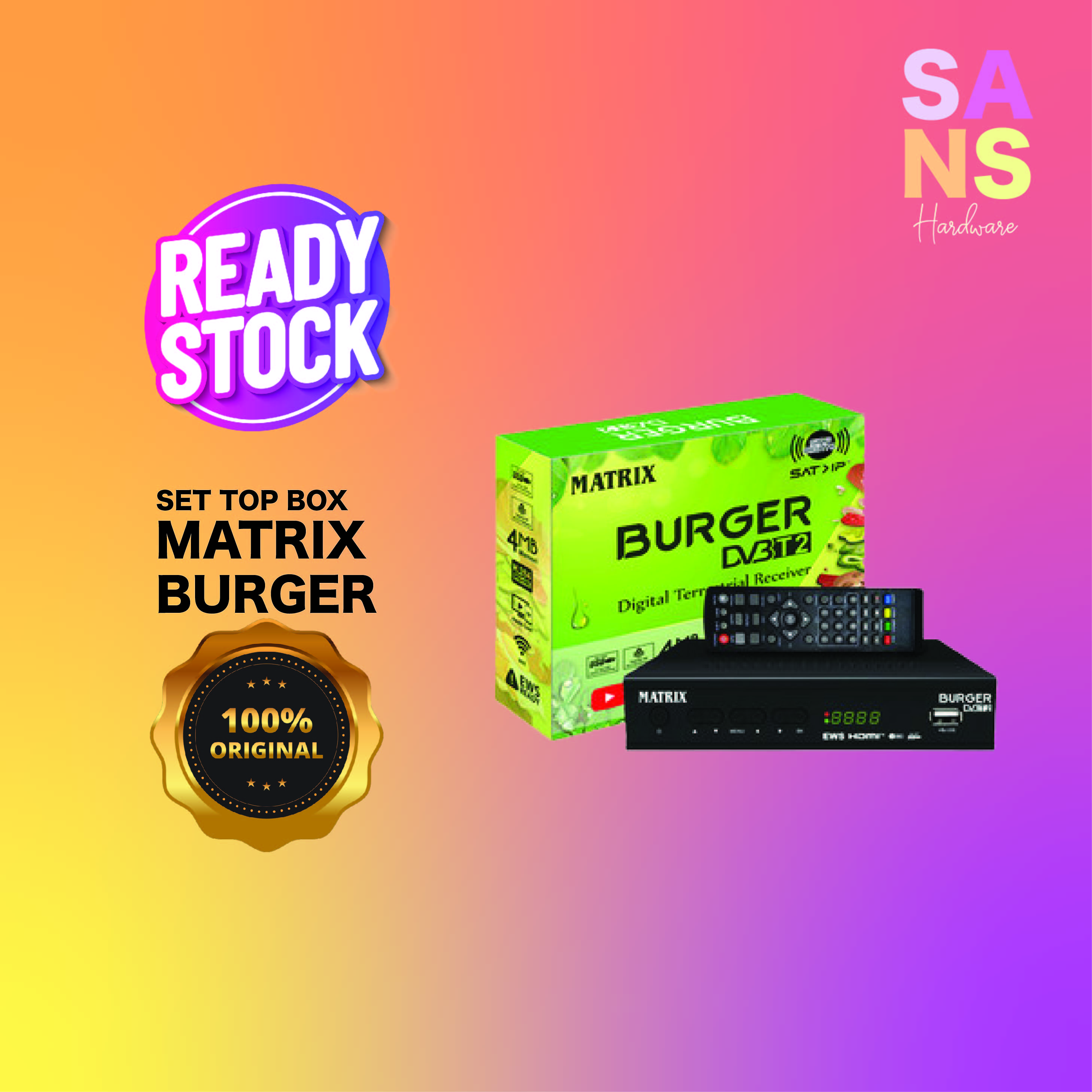 Matrix Burger STB Set Top Box DVBT2 Original | Lazada Indonesia