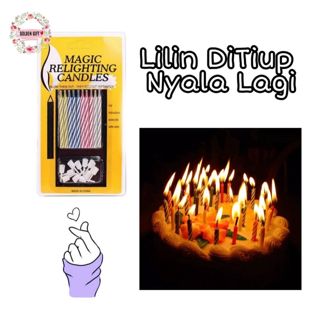 GROSIR Lilin Magic Relighting Candles isi 10pcs / lilin magic grosir ...