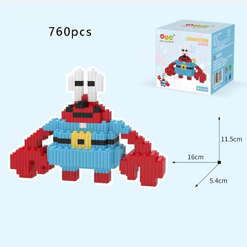 Nano Blocks SPONGEBOB and Friends 3D Model Mainan Blok Susun Blok ...