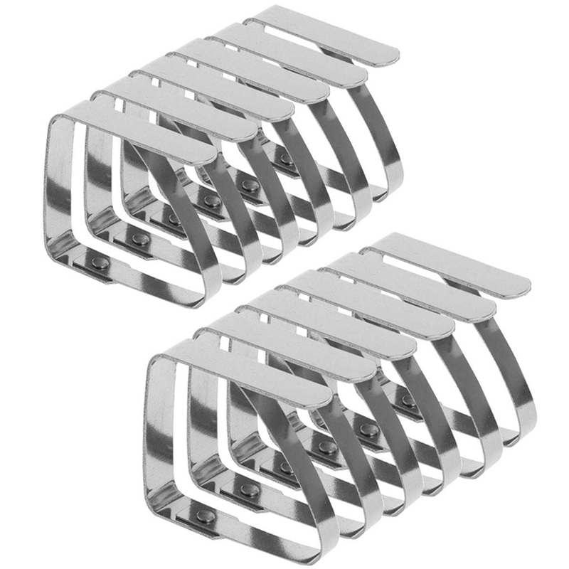 Tablecloth Clips 12 Packs Picnic Table Clips Flexible Stainless Steel ...