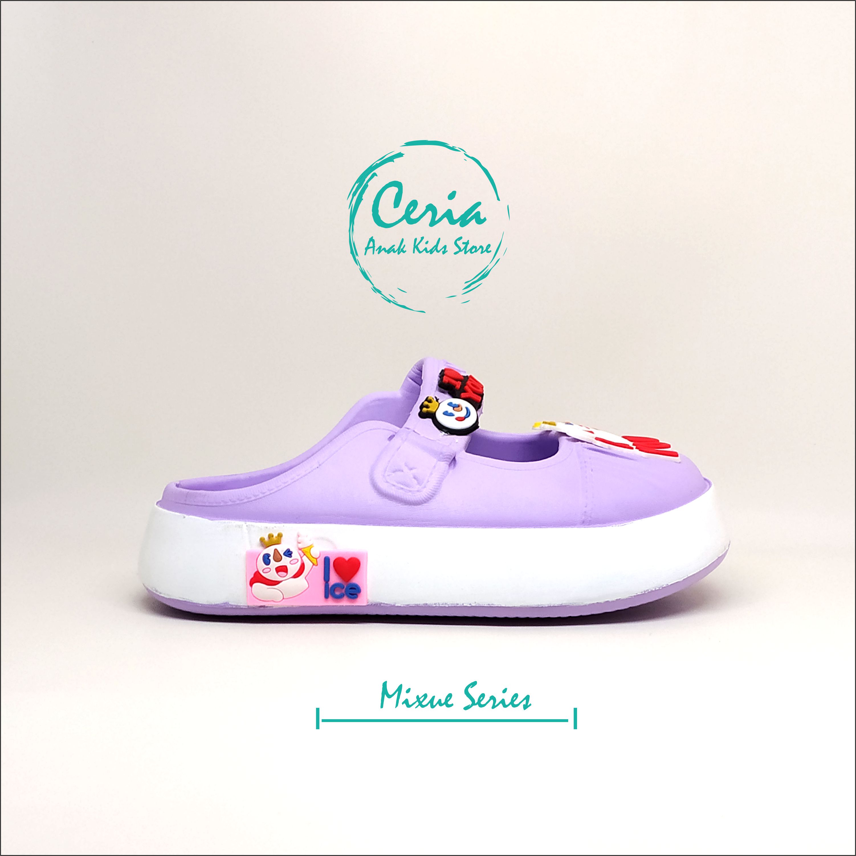 DF - Sendal Anak Slip On Viral Mixue 2023 Perempuan Usia 3 5 Tahun ...