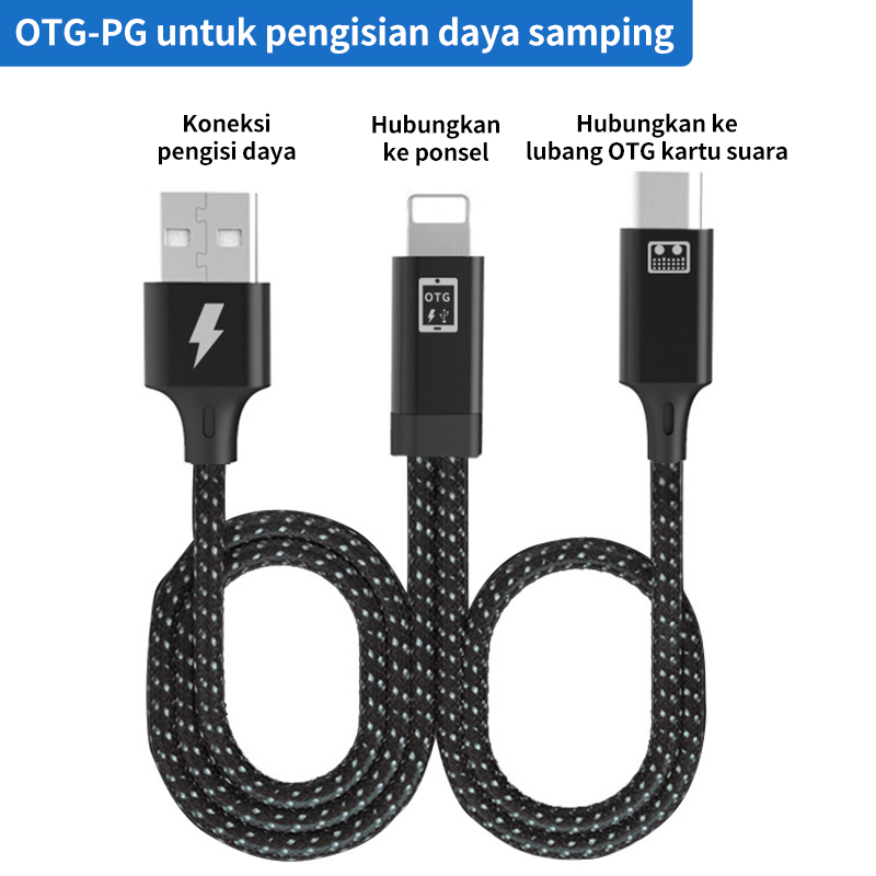 Siborie OTG-iPhone/type C Kabel Konversi Digunakan untuk kartu suara langsung 100% asli dan asli ...