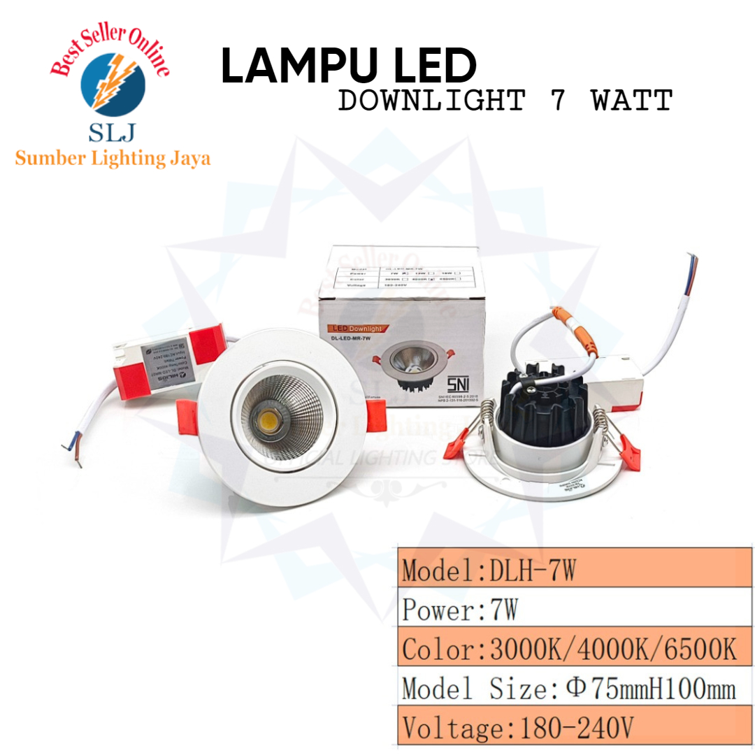 LAMPU LED DOWNLIGHT 7W 220V / LAMPU LANGIT LANGIT / LED PLAFON INBOW ...
