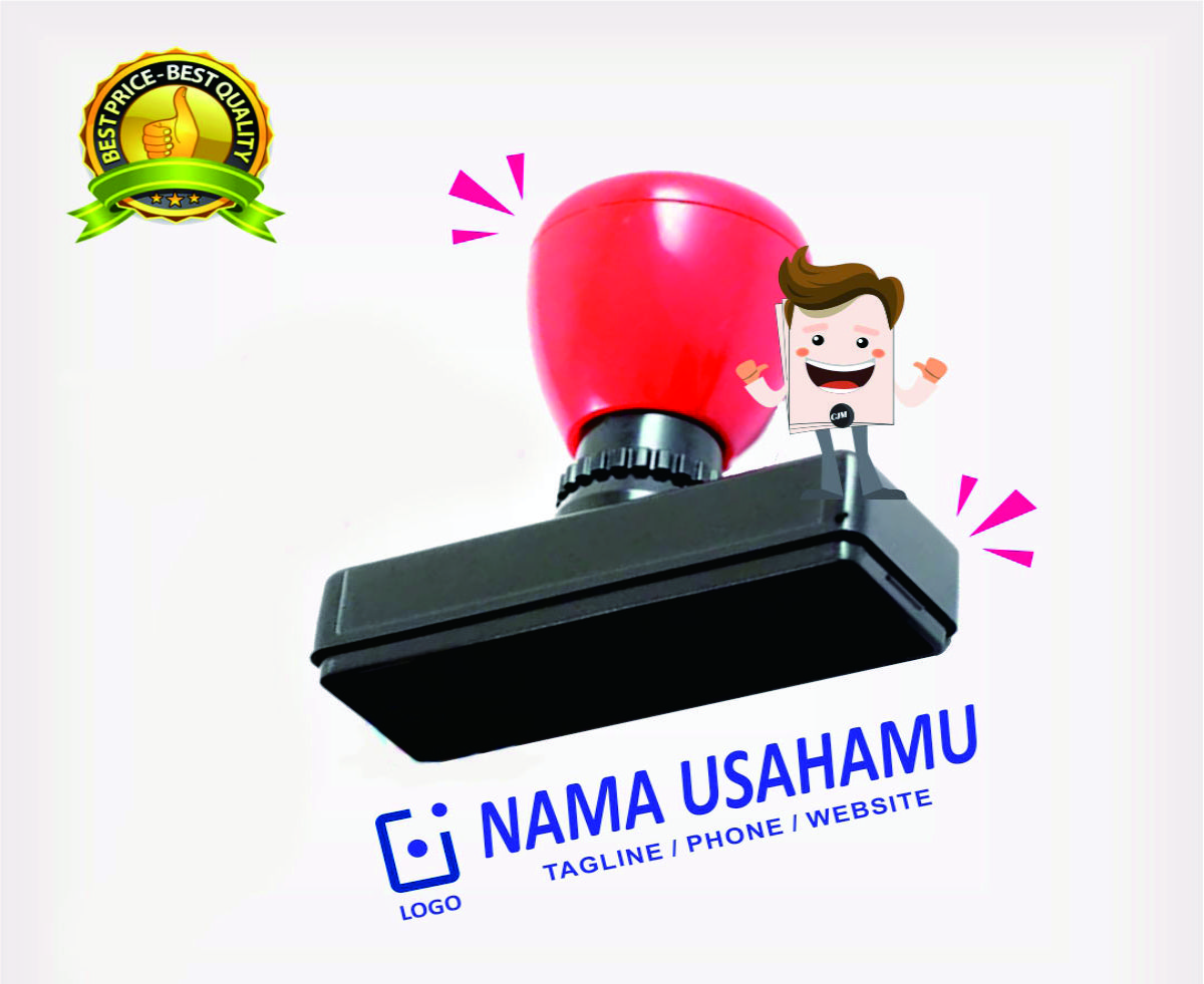 stempel nama logo brand toko perusahaan online shop badge classic ...