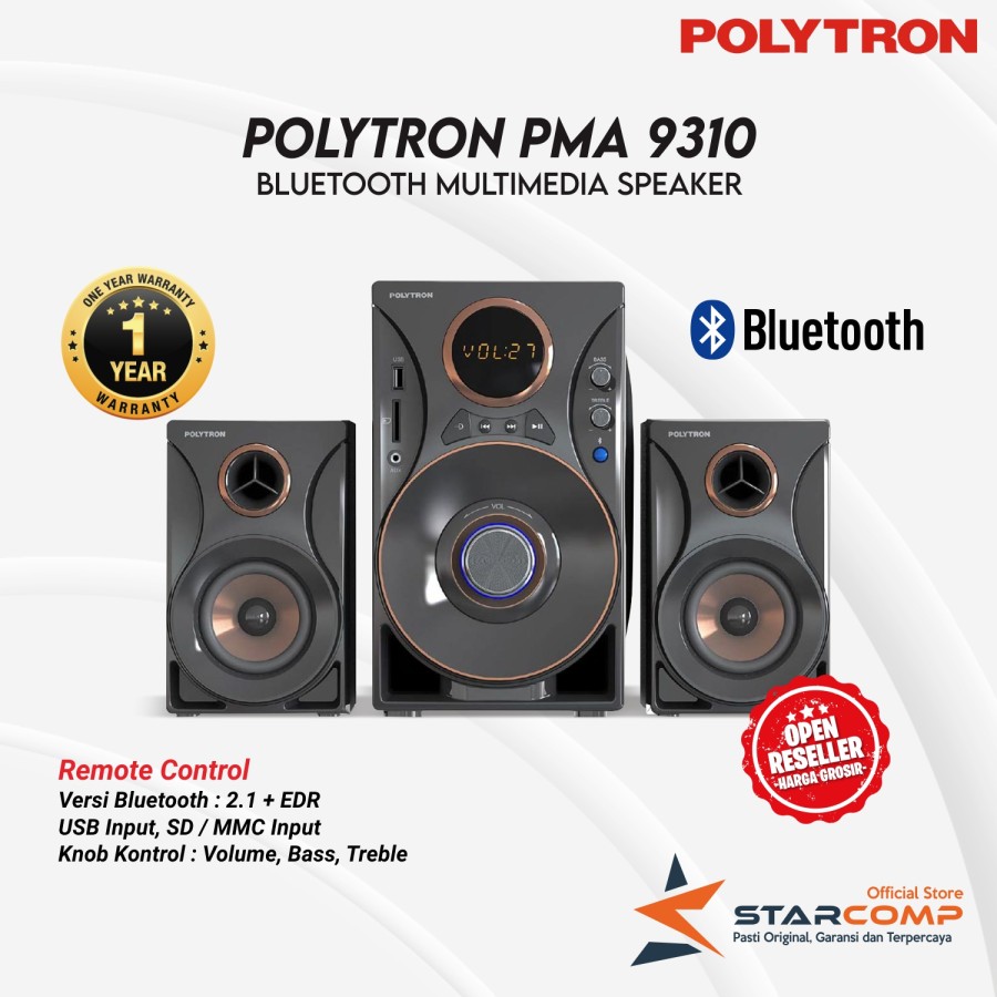 Speaker Polytron PMA 9310 Bluetooth Multimedia PMA9310 | Lazada Indonesia