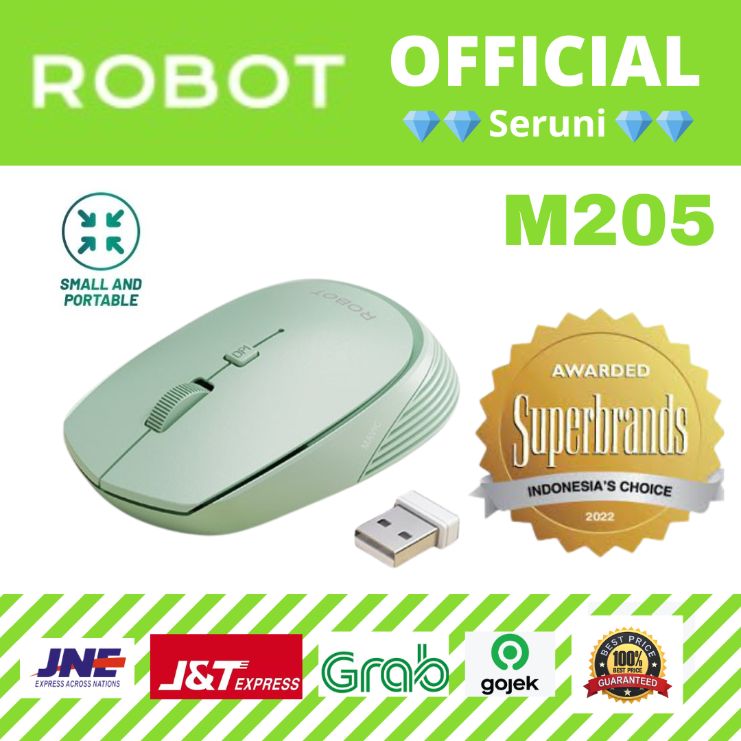 (SERUNI) ROBOT MOUSE WIRELESS M205 2.4Ghz 1600 DPI | Lazada Indonesia