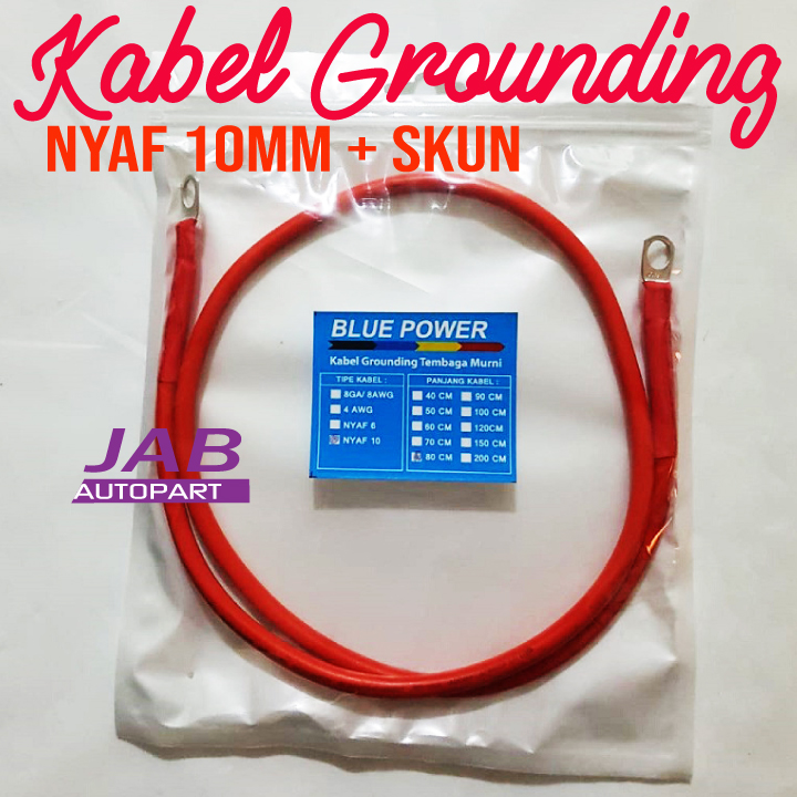 Kabel NYAF 10mm Plus Skun Kabel Grounding Ground BLUE POWER | Lazada ...