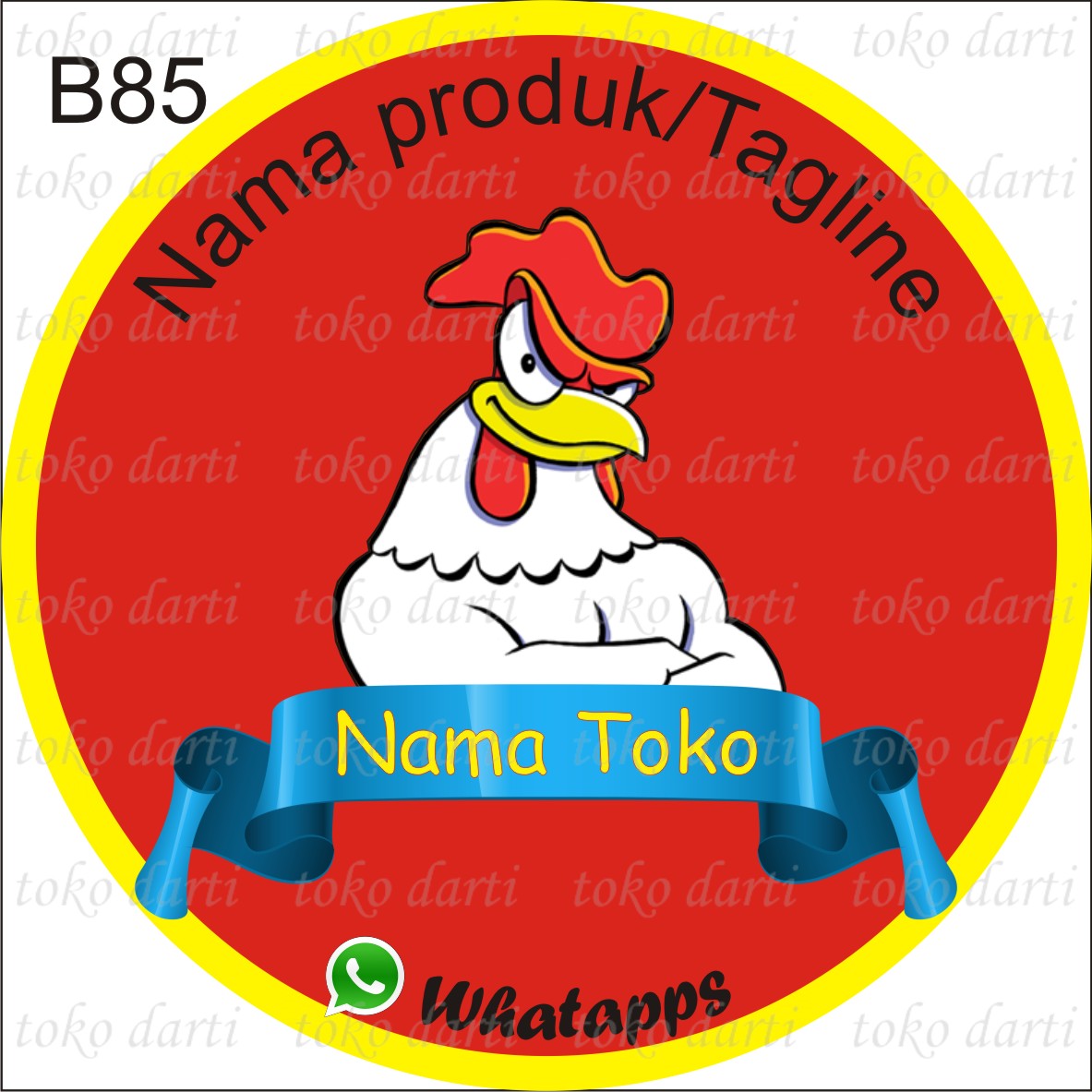 STIKER TEMA AYAM BULAT/STIKER KEMASAN/STIKER PRODUK | Lazada Indonesia