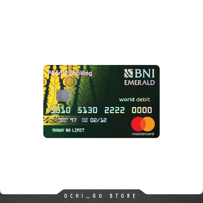 Stiker Atm Garskin Skin Card Custom Bank Prioritas Sticker Kartu Atm ...